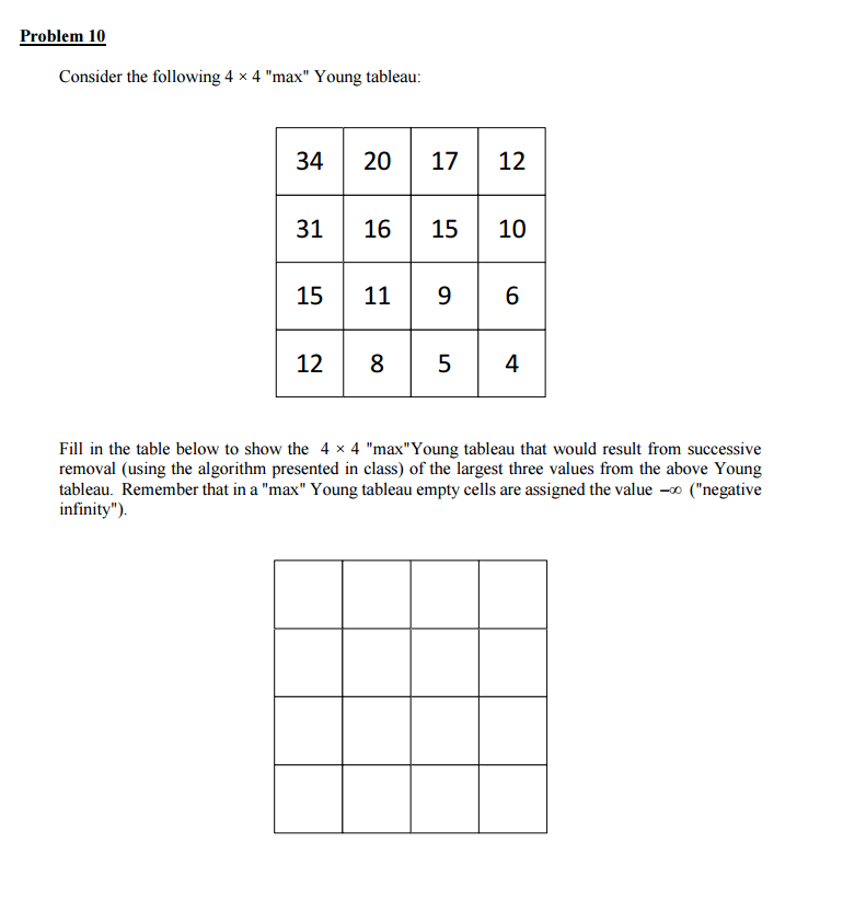 We define a "max" Young tableau to be a Young tableau | Chegg.com