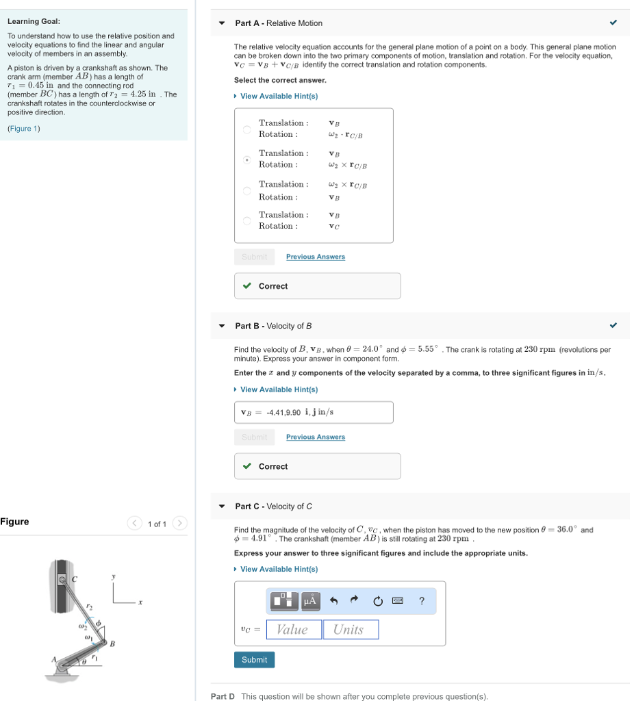 Solved Learning Goal Part A Relative Motion To understand | Chegg.com