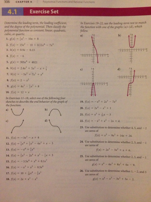 Solved 306 CHAPTER 4 Palynomial Functions and Rational | Chegg.com