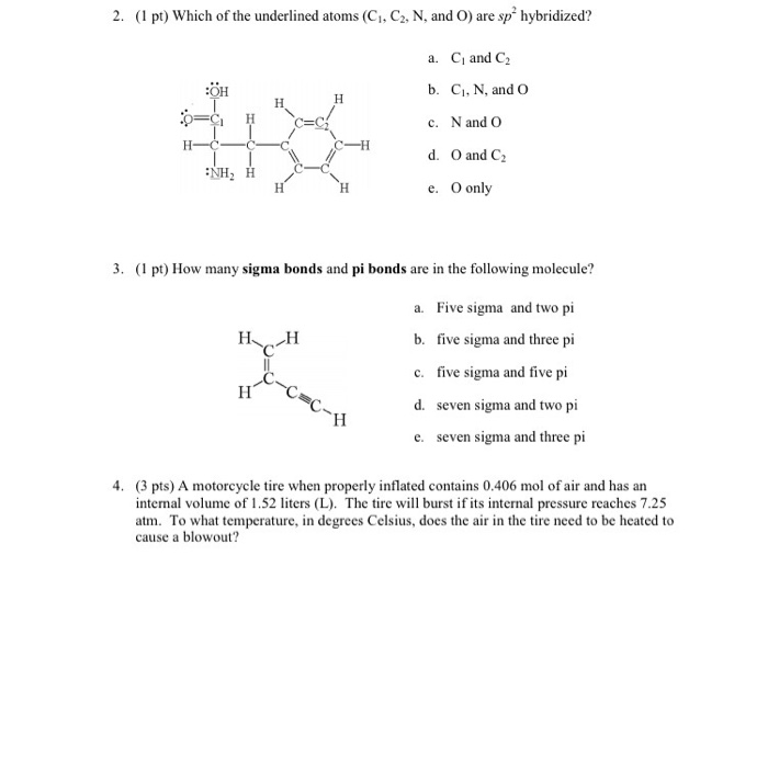 Solved I. (2 pts EACH) Predict the electron pair geometry | Chegg.com