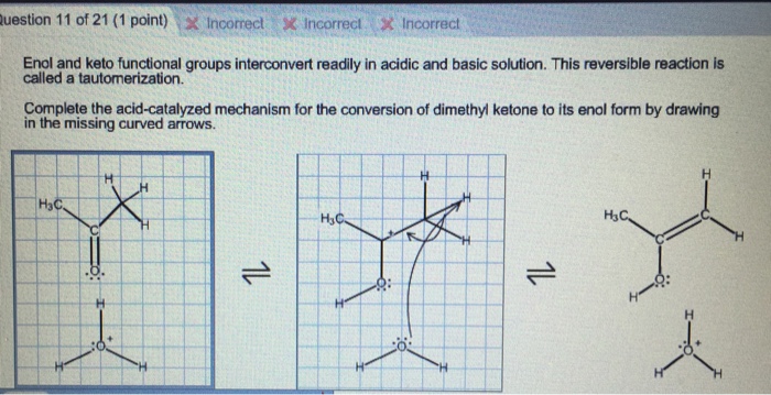 Solved Enol and keto functional groups intercom vent readily | Chegg.com