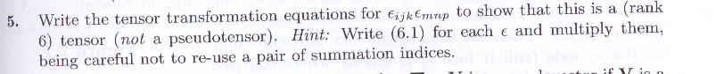 Solved Write the tensor transformation equations for epsilon | Chegg.com