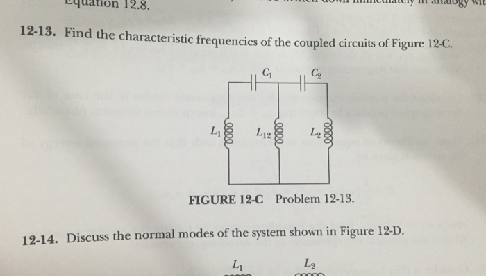 Solved Find the characteristic frequencies of the coupled | Chegg.com