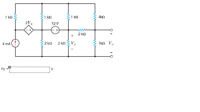 Solved Find the voltage (Vo) across the 1kohm resistor. Use | Chegg.com