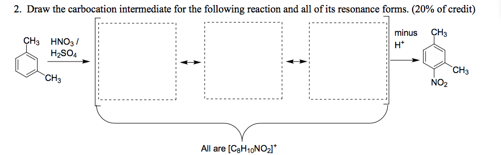Solved Draw the carbocation intermediate for the following | Chegg.com