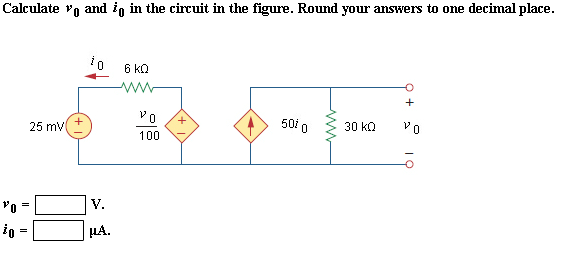 Solved Calculate V0 and i0 in the circuit in the figure. | Chegg.com