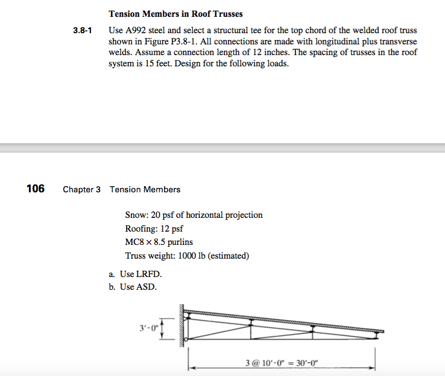 Solved Use A992 steel and select a structural tee for the | Chegg.com
