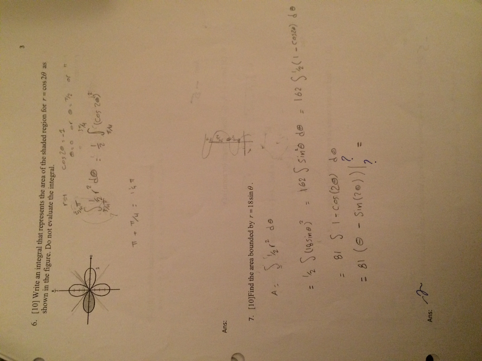 Solved Write An Integral That Represents The Area Of The