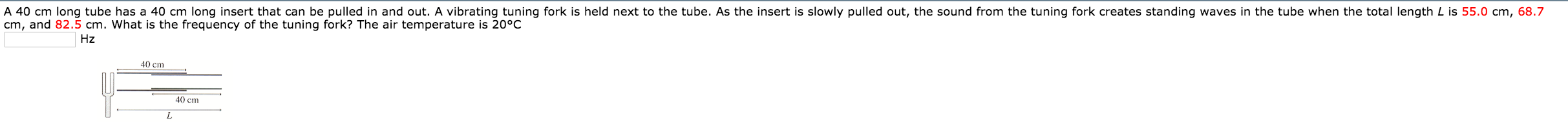 Solved: A 40 Cm Long Tube Has A 40 Cm Long Insert That Can... | Chegg.com