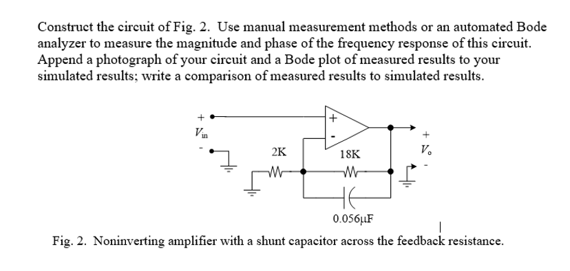 Solved Construct the circuit of Fig. 2. Use manual | Chegg.com