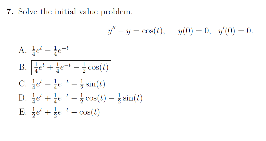 Solved 7. Solve the initial value problem. | Chegg.com