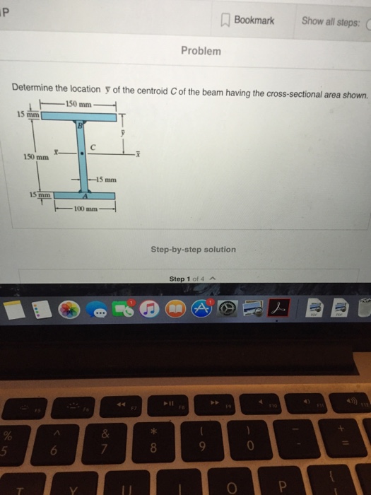 Solved Determine the location y bar of the centroid C of the | Chegg.com