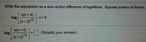 Solved 11. Write the expression as a sum/ or difference of | Chegg.com