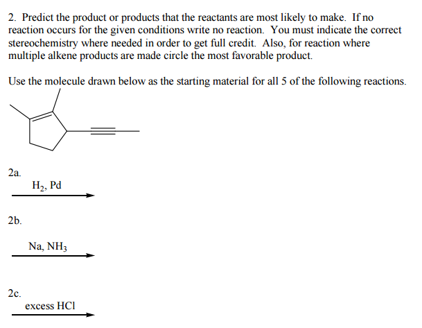 Solved Predict the product or products that the reactants | Chegg.com