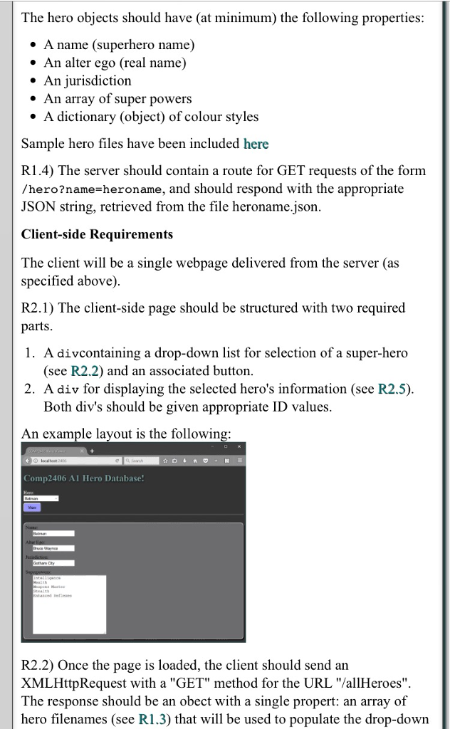 Solved JavaScript based single page Web apps Due: Tuesday | Chegg.com