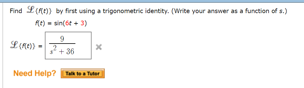 Solved Find fft) by first using a trigonometric identity. | Chegg.com