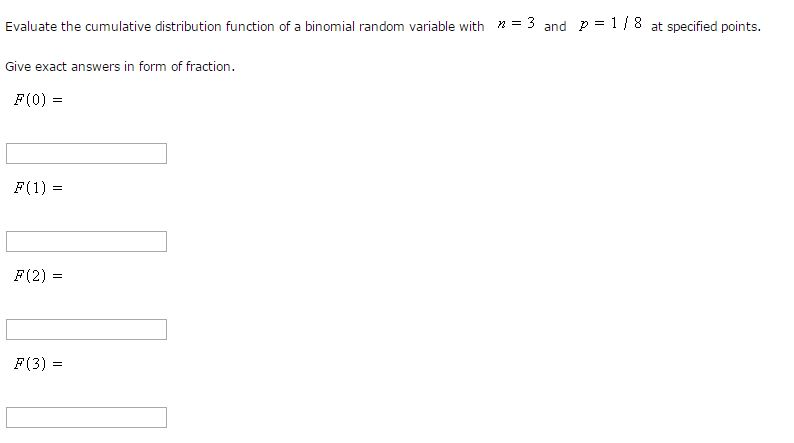 Solved Evaluate the cumulative distribution function of a | Chegg.com