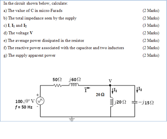 Solved In the circuit shown below, calculate: The value o f | Chegg.com