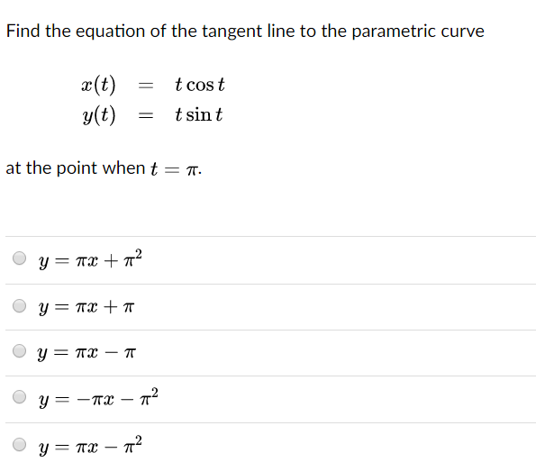 Solved Find the equation of the tangent line to the | Chegg.com