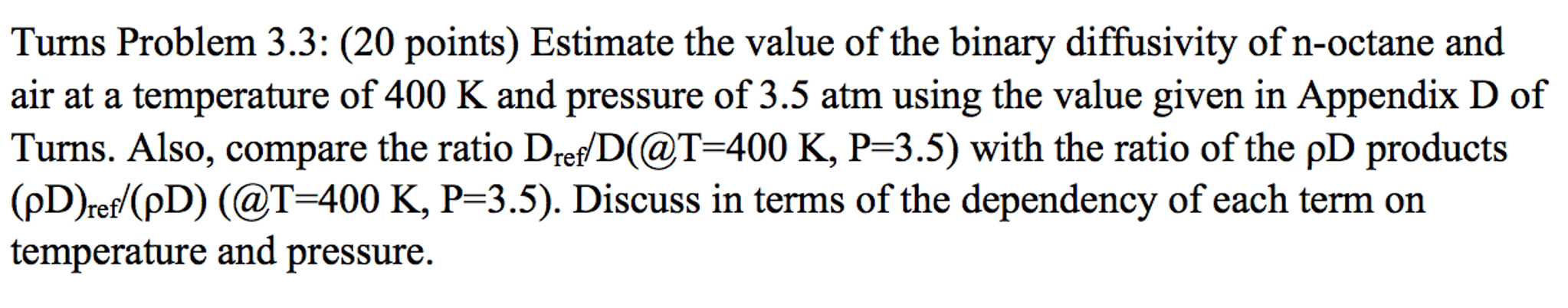 Estimate the value of the binary diffusivity of | Chegg.com