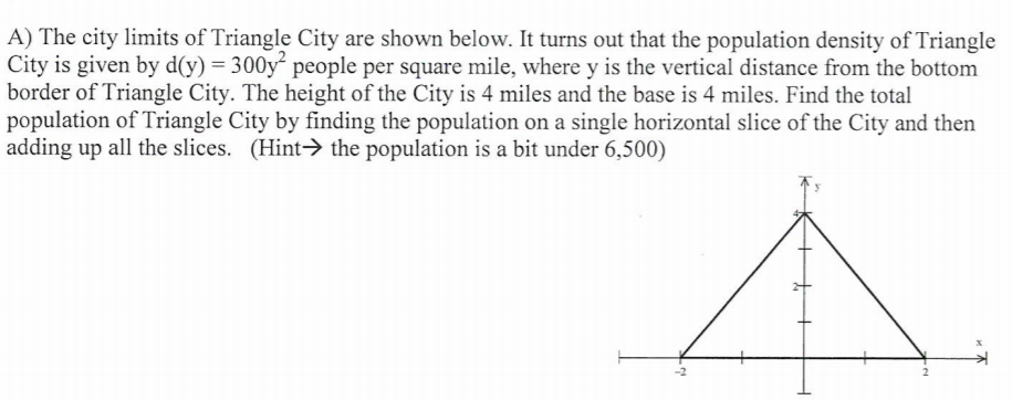 Solved The city limits of Triangle City are shown below. It | Chegg.com