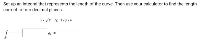 Solved Set up an integral that represents the length of the | Chegg.com