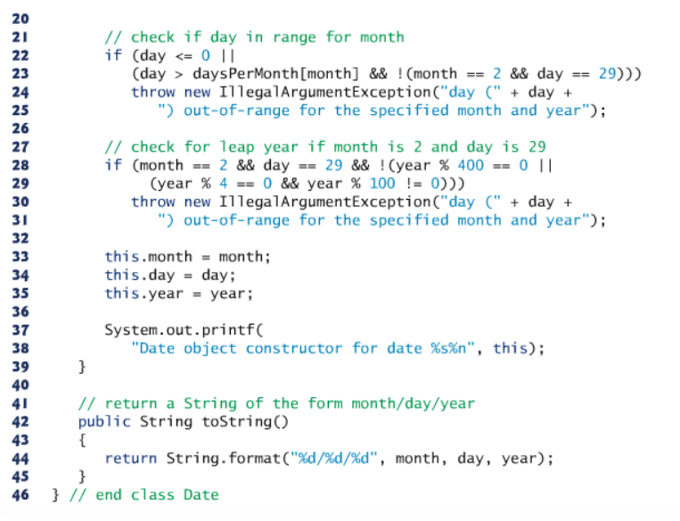 In Java 88 Enhancing Class Date Modify Class