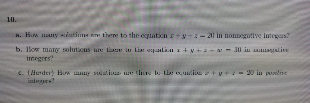 Solved 10. a. How many solutions are there to the equation r | Chegg.com