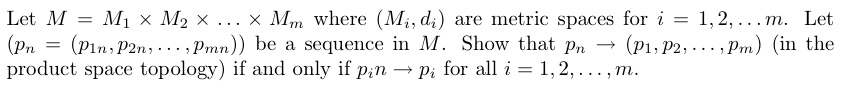 Let M = M1 times M2 times times Mm where (Mi, di) | Chegg.com