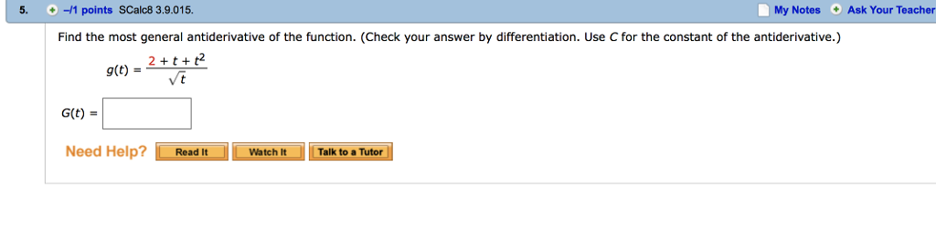 Solved My Notes Ask Your Teacher 5. +-n points scalcB | Chegg.com