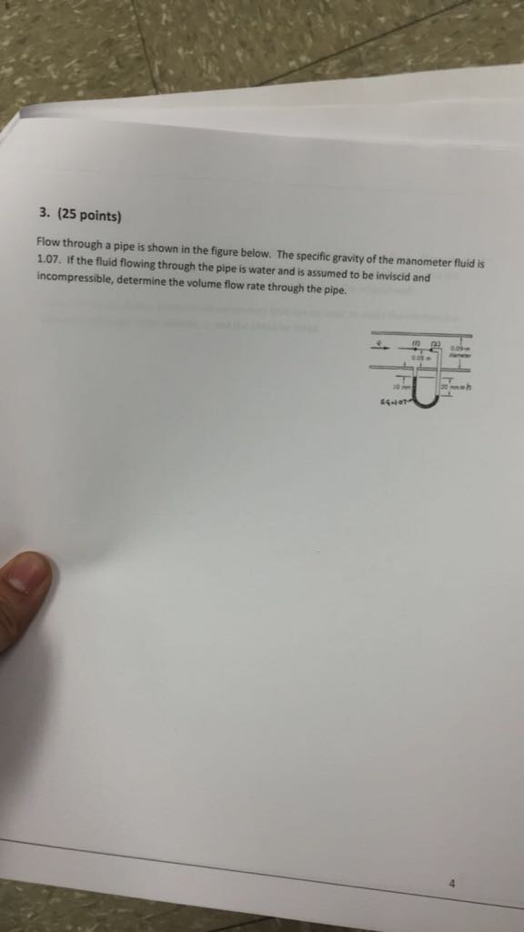 Solved 3. (25 points) Flow through a pipe is shown in the | Chegg.com Solved 3. (25 points) Flow through a pipe is shown in the | Chegg.com