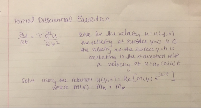 Solved Partial differential equation. Solve using | Chegg.com