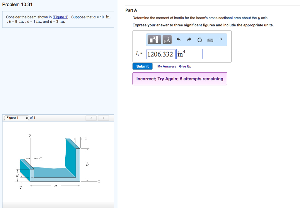 Solved Problem 10.31 Part A Consider the beam shown in | Chegg.com