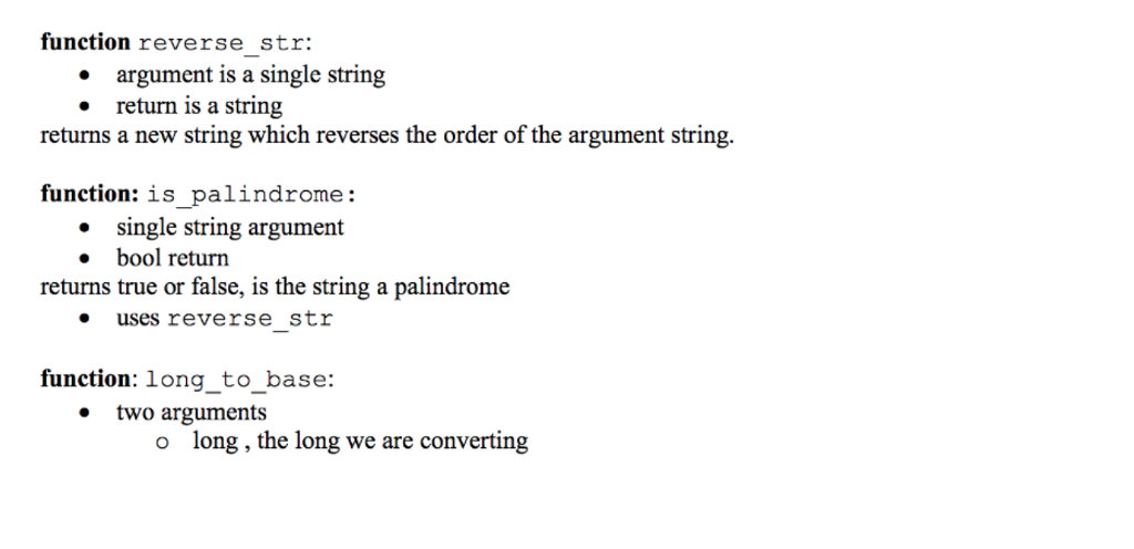 Solved function reverse str: argument is a single string | Chegg.com