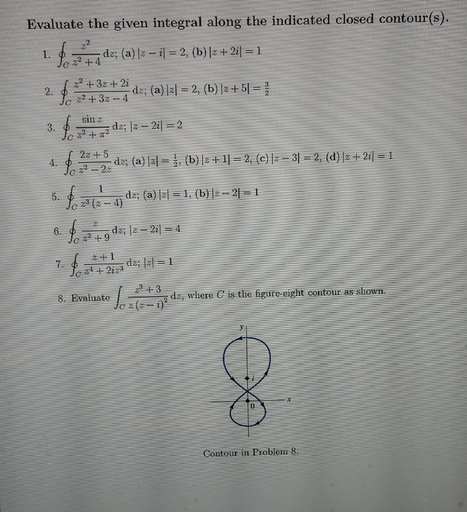 Solved Evaluate the given integral along the indicated | Chegg.com