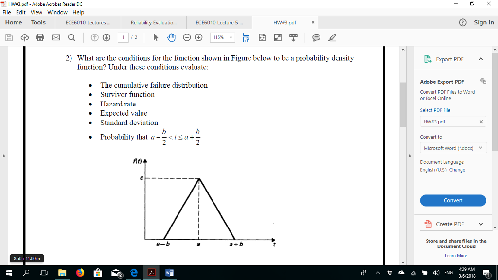 Solved フ.. HW#3.pdf-Adobe Acrobat Reader DC File Edit View | Chegg.com