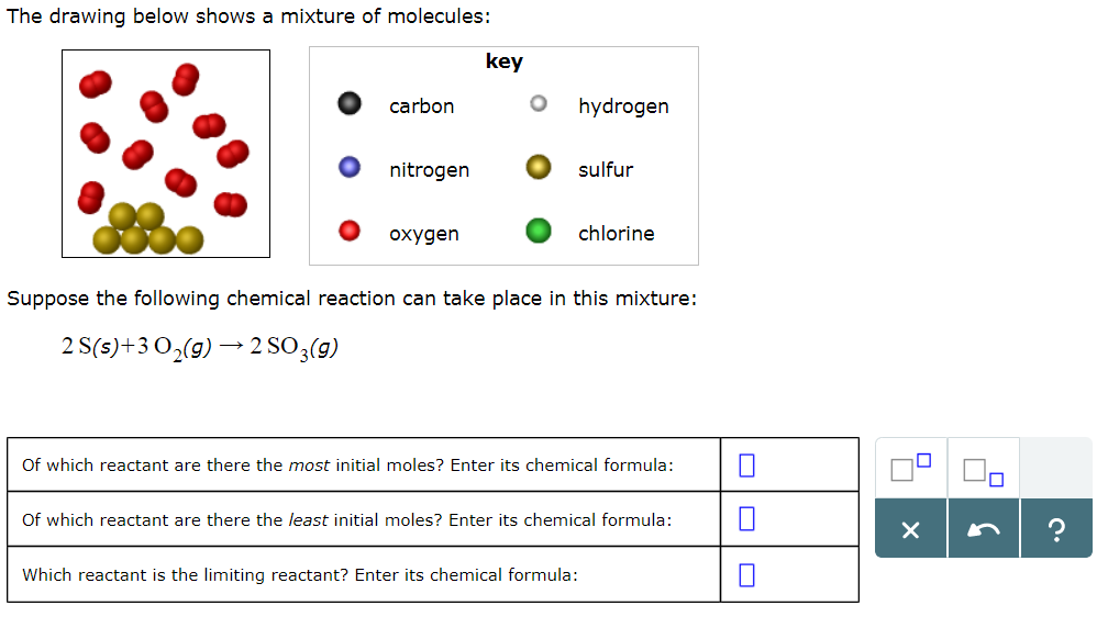 Solved The drawing below shows a mixture of molecules: key | Chegg.com