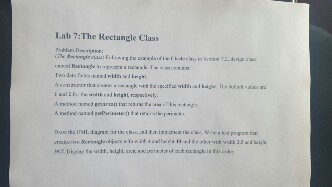 Solved Lab 7: The Rectangle Class | Chegg.com