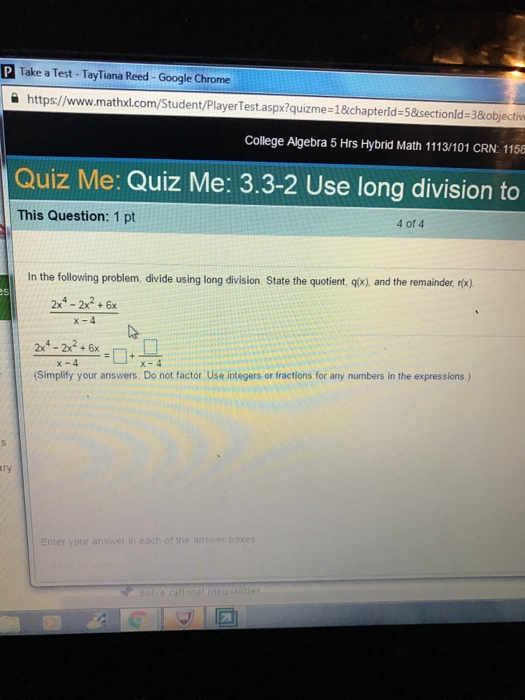 Solved In the following problem, divide using long division | Chegg.com Solved In the following problem, divide using long division | Chegg.com