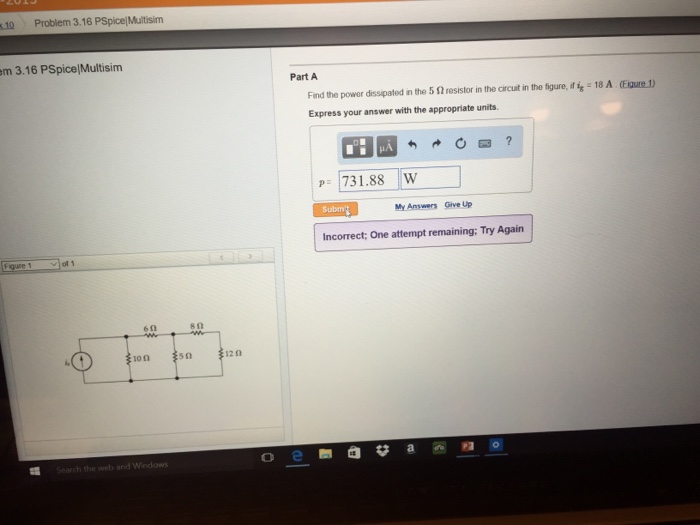 Solved Find the power dissipated in the 5 ohm resistor in | Chegg.com