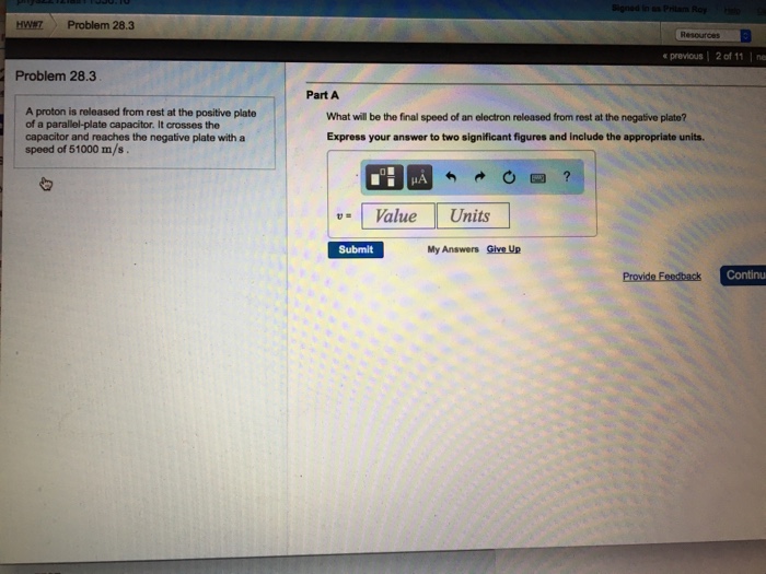 Solved A proton is released from rest at the positive plate | Chegg.com