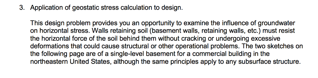 Solved 3. Application of geostatic stress calculation to | Chegg.com