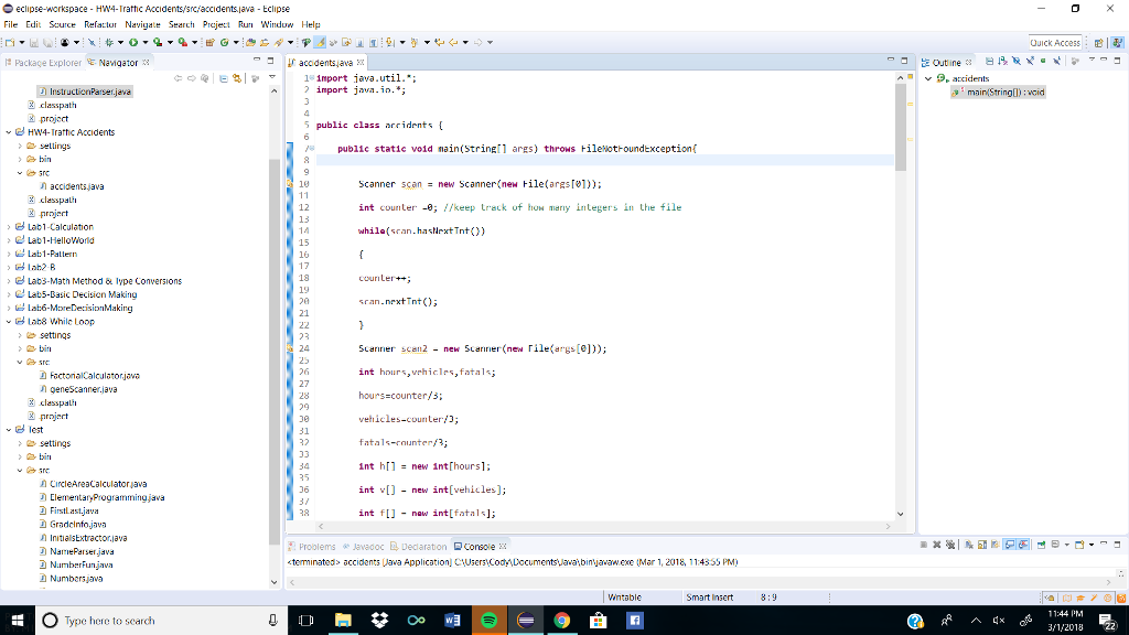 Solved IN JAVA: My program will not run and I do not know | Chegg.com