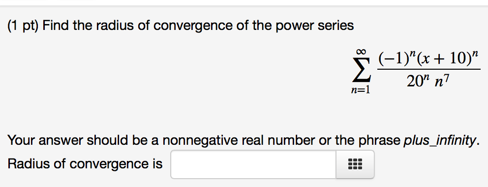 Solved Find the radius of convergence of the power series | Chegg.com