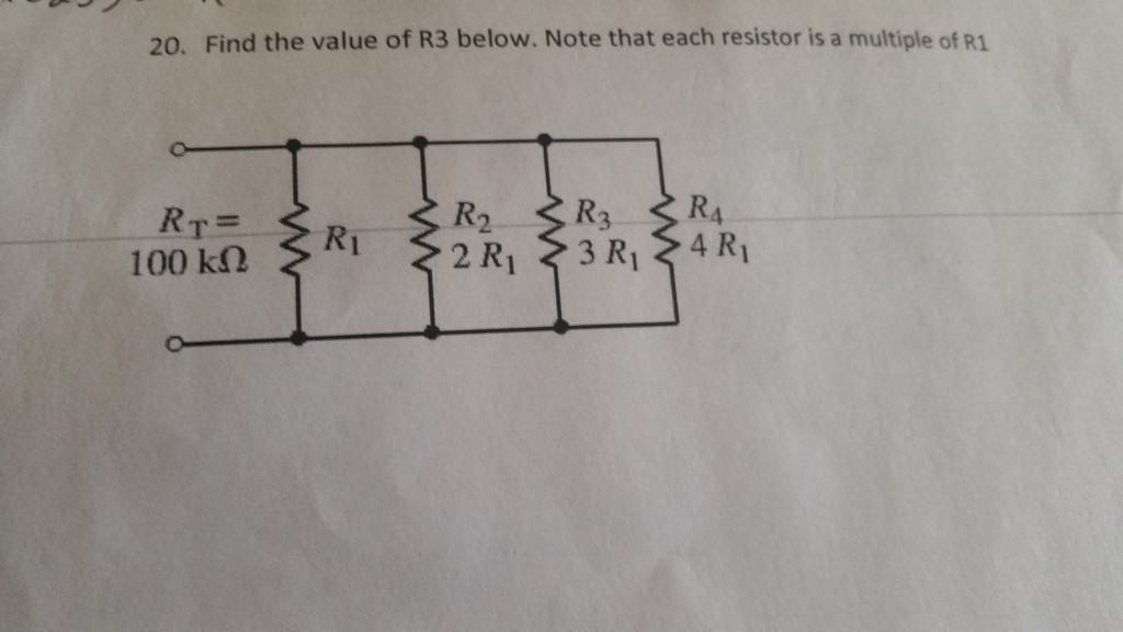 Solved Find the value of R3 below. Note that each resistor | Chegg.com