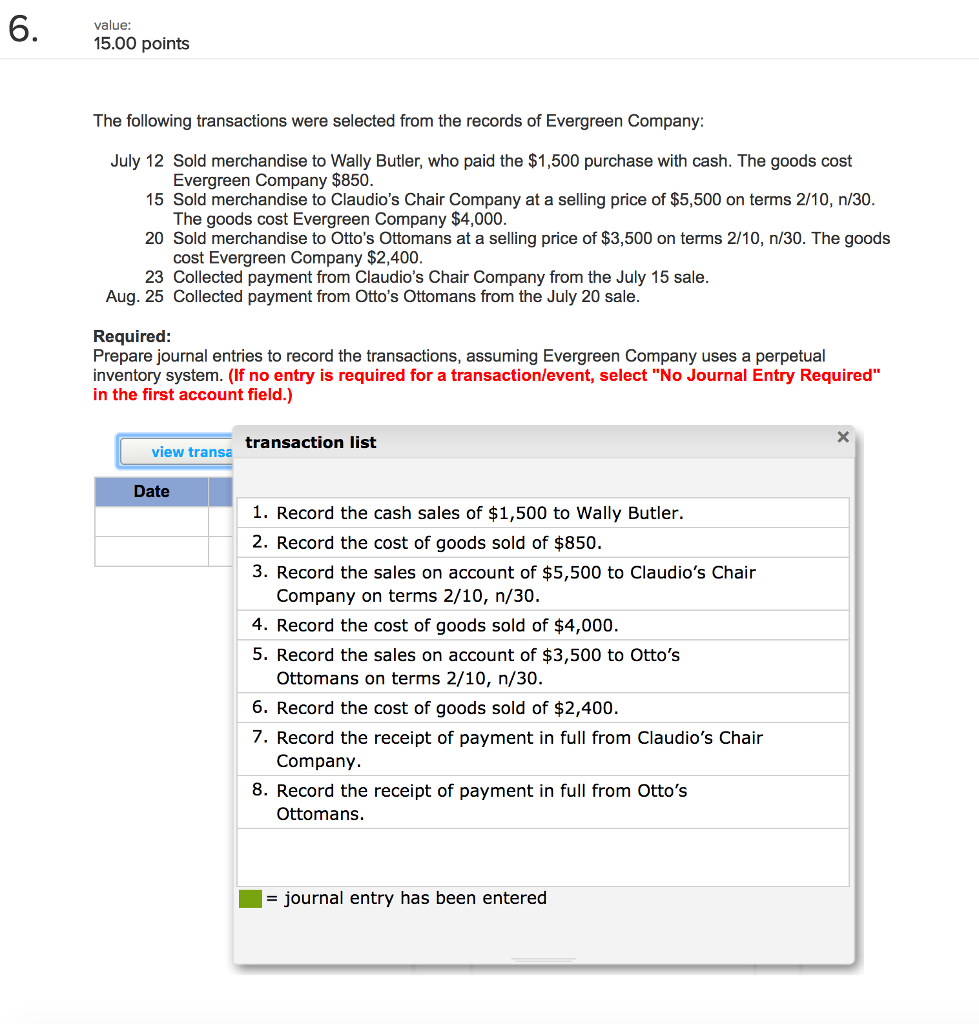 Solved The following transactions were selected from the | Chegg.com