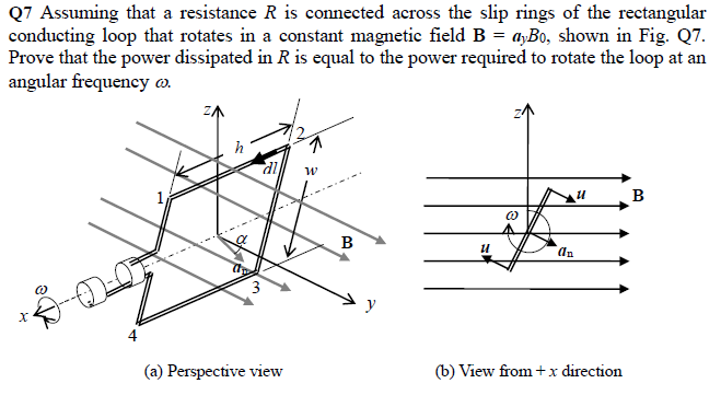 Solved Assuming that a resistance R is connected across the | Chegg.com