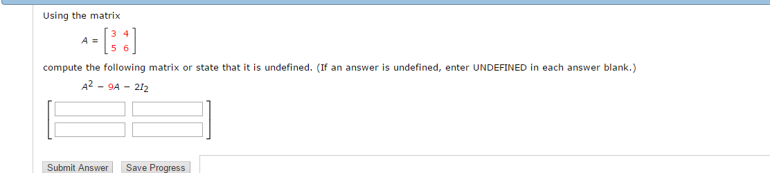 Solved Using the matrix A = compute the following matrix or | Chegg.com