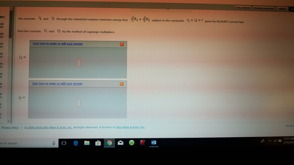 Solved FULL SCREEN | PRINTER VERSION. : 4nao An electrical | Chegg.com