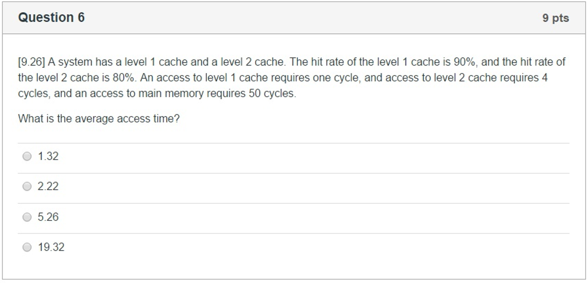 A system has a level 1 cache and a level 2 cache The | Chegg.com